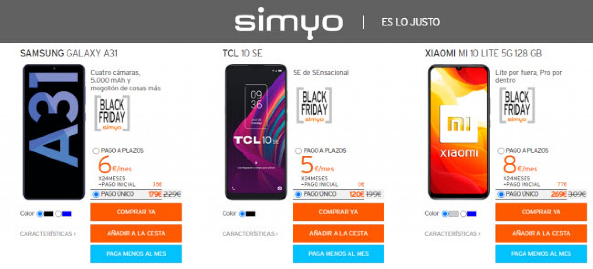 Black Friday Simyo móviles - 1000tarifas